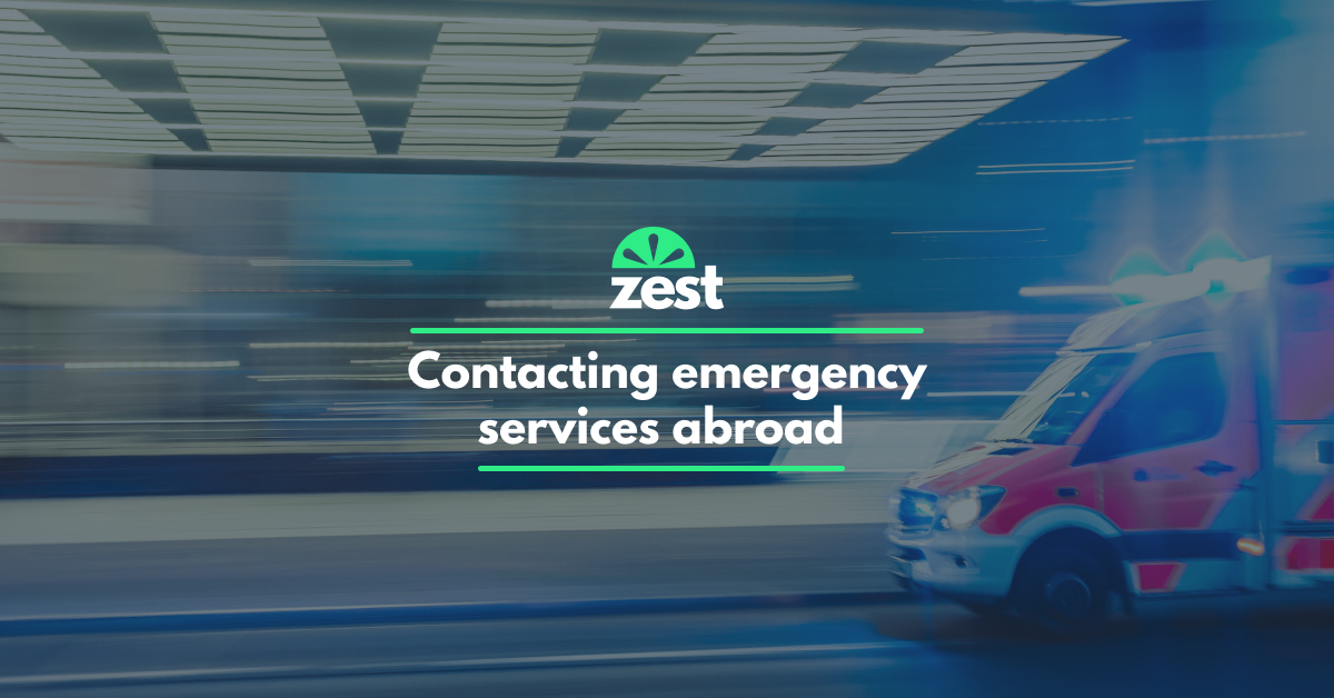 Contacting emergency services abroad - Zest Car Rental